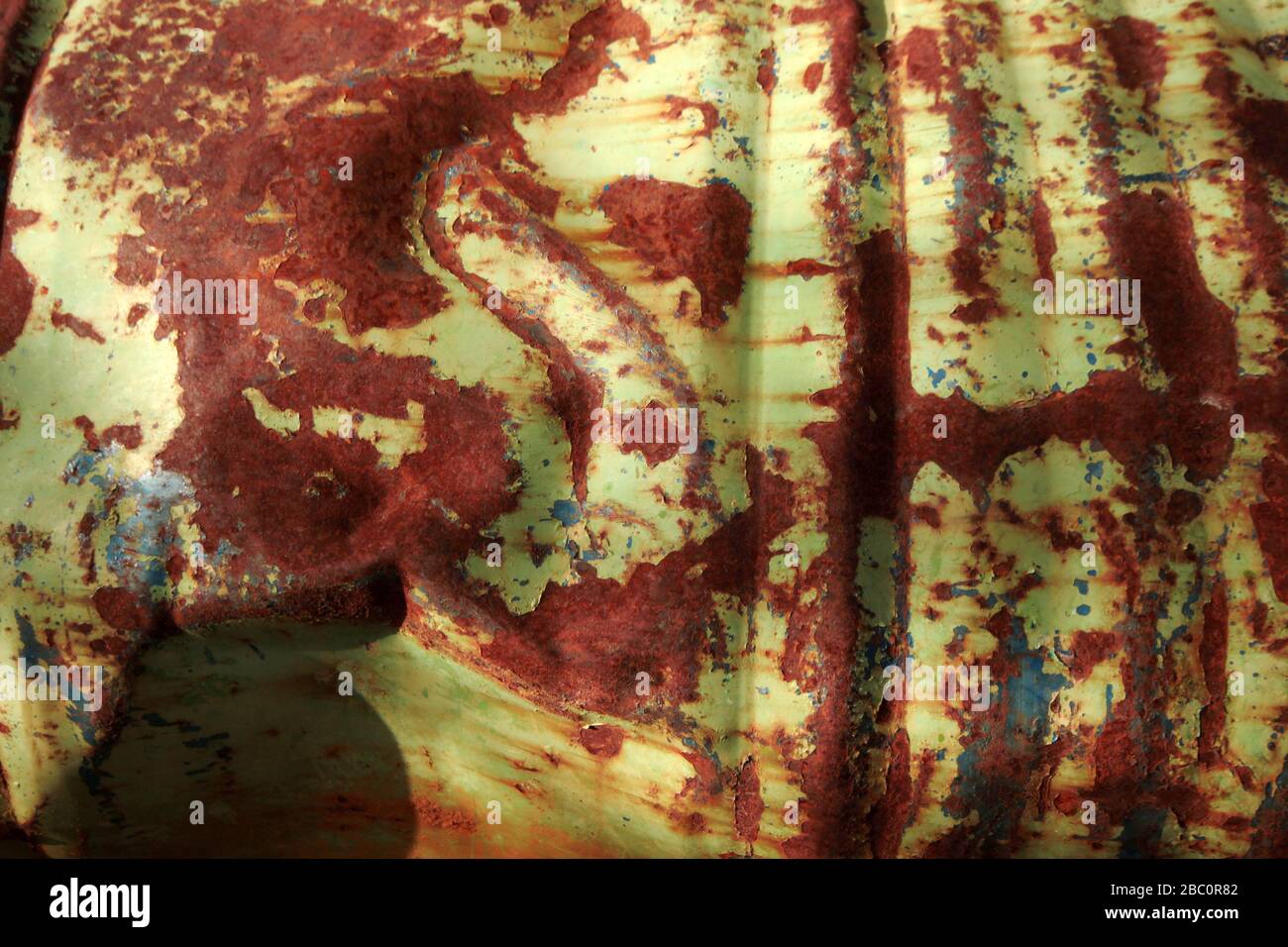 rusty empty barrel close-up texture background Stock Photo - Alamy