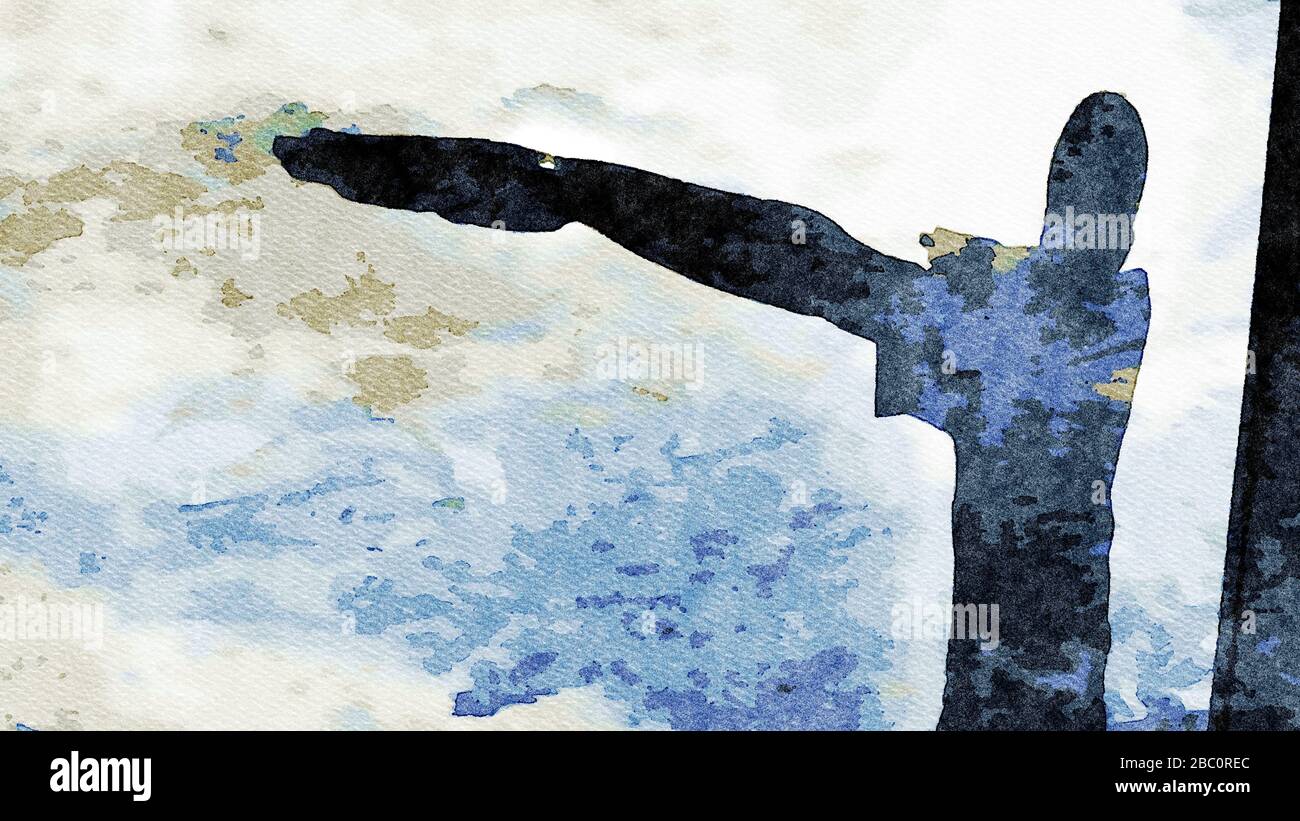 a human shadow with outstretched arm Stock Photo - Alamy