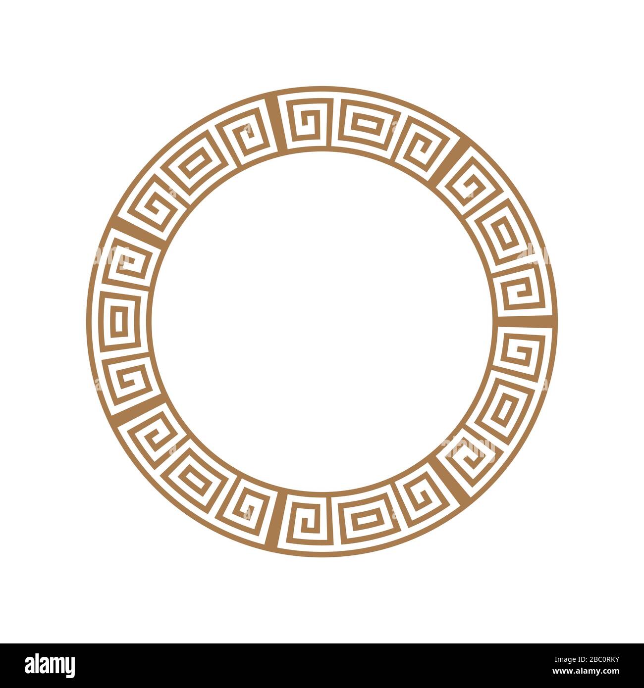 Greek key round frame. Greek border. Vector Stock Vector Image & Art ...