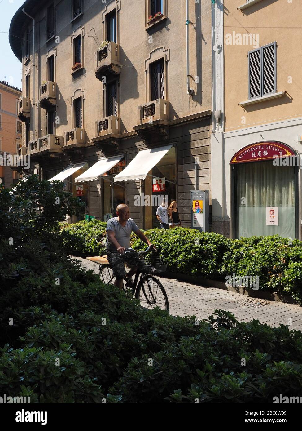 Chinatown, chinese district, Via Paolo Sarpi street, Milan, Lombardy ...