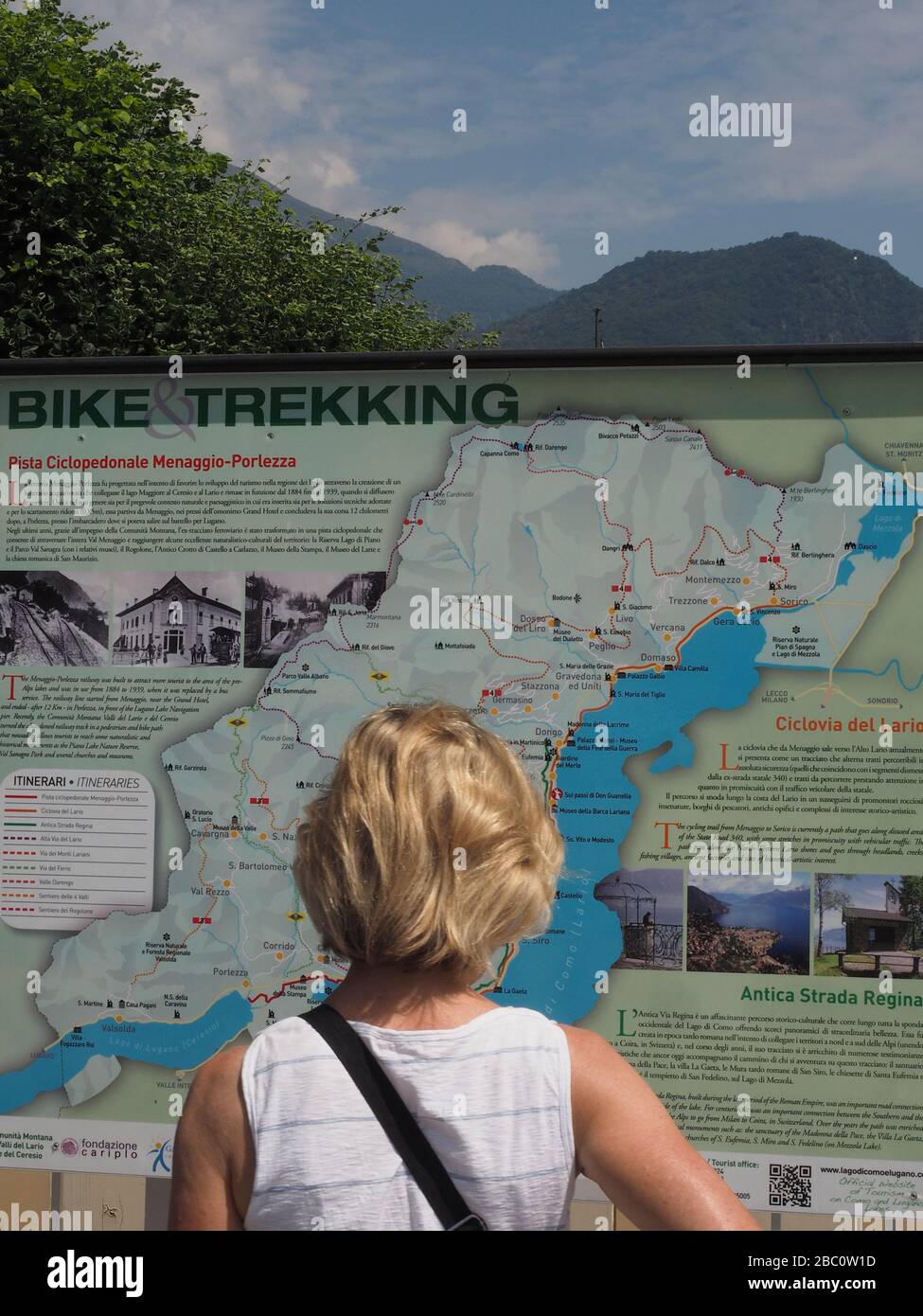 Map of lake como hi-res stock photography and images - Alamy