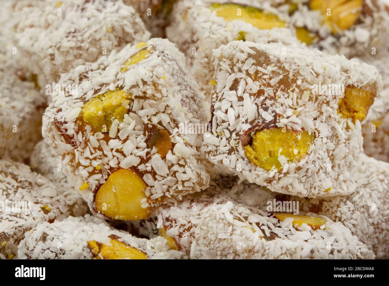 traditional Turkish delight with pistachio Stock Photo - Alamy