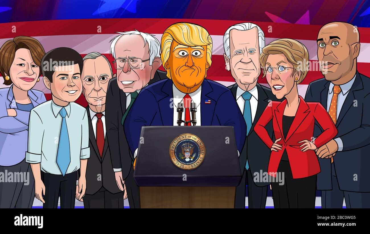 Cartoon president hi-res stock photography and images - Alamy