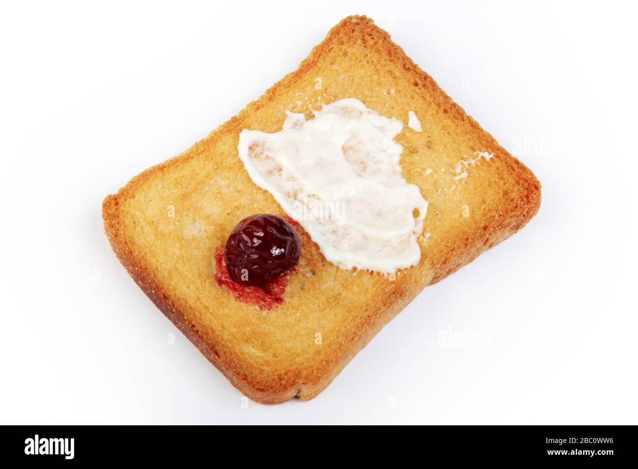 butter and jam on toasted bread Stock Photo - Alamy