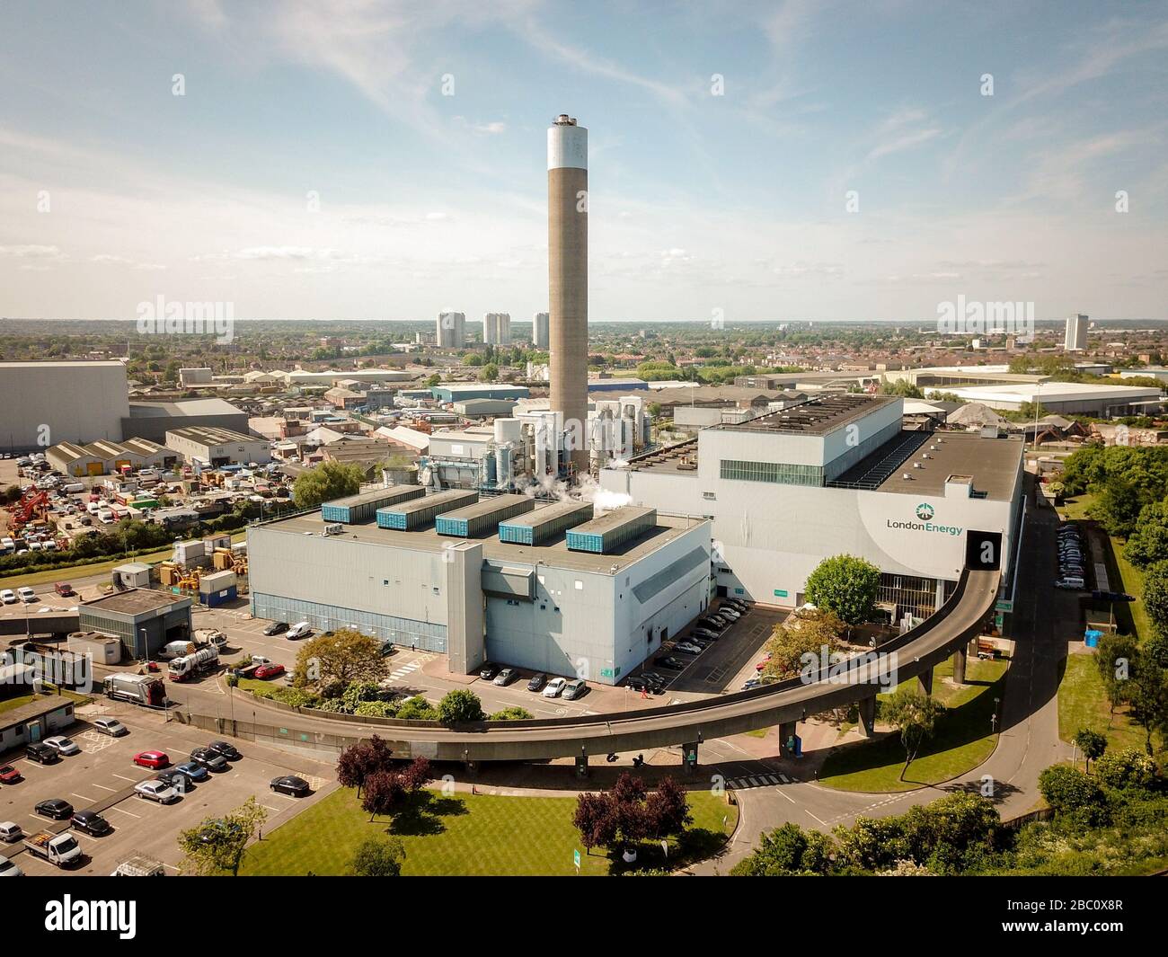 The London Energy EcoPark waste-to-energy power station and incinerator ...