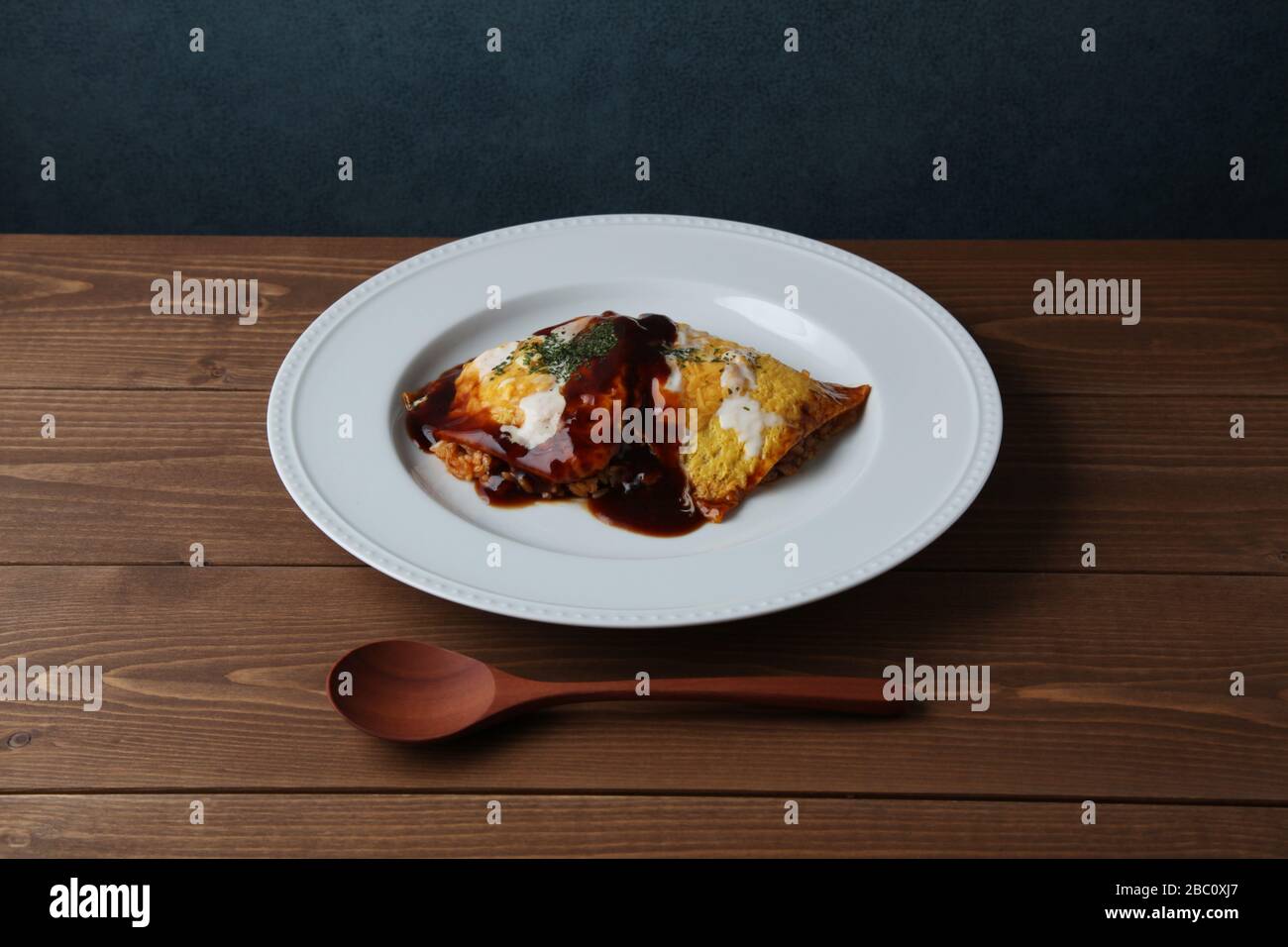 Omuraisu japanese rice omelet hi-res stock photography and images - Alamy