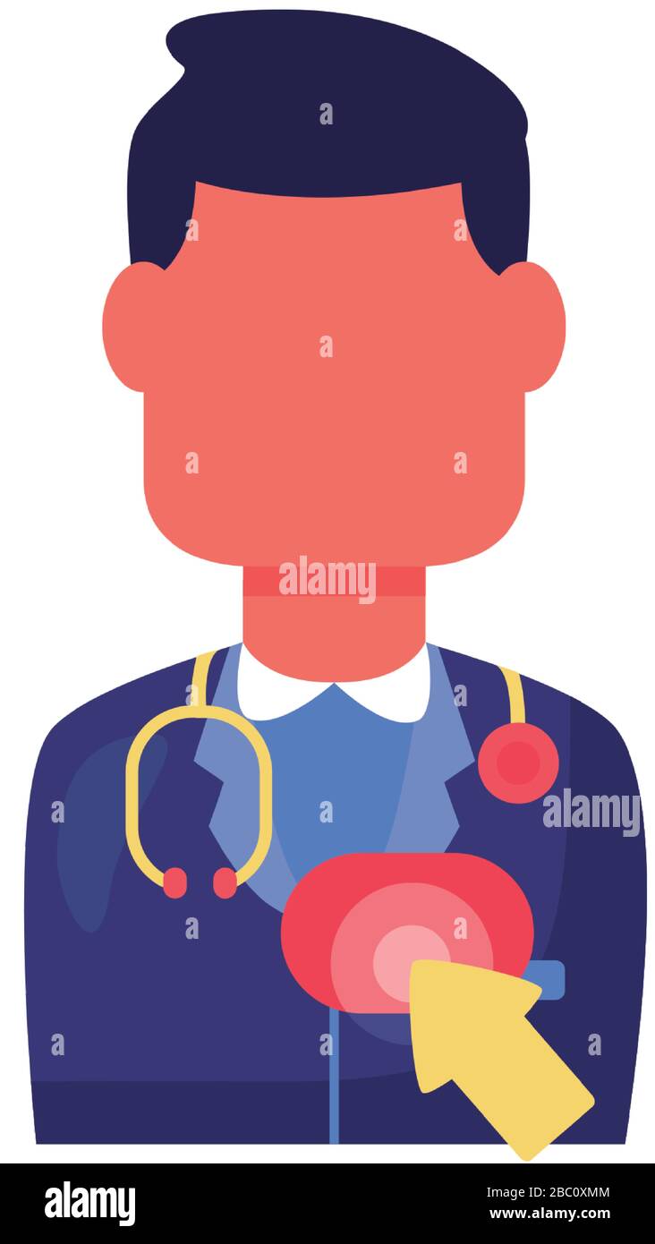 doctor with mouse cursor detaild style Stock Vector Image & Art - Alamy