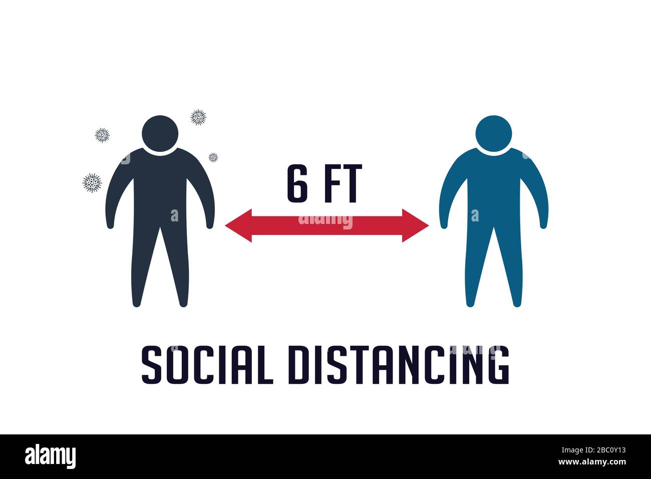 Social distancing for group of people keep distance to protect from ...