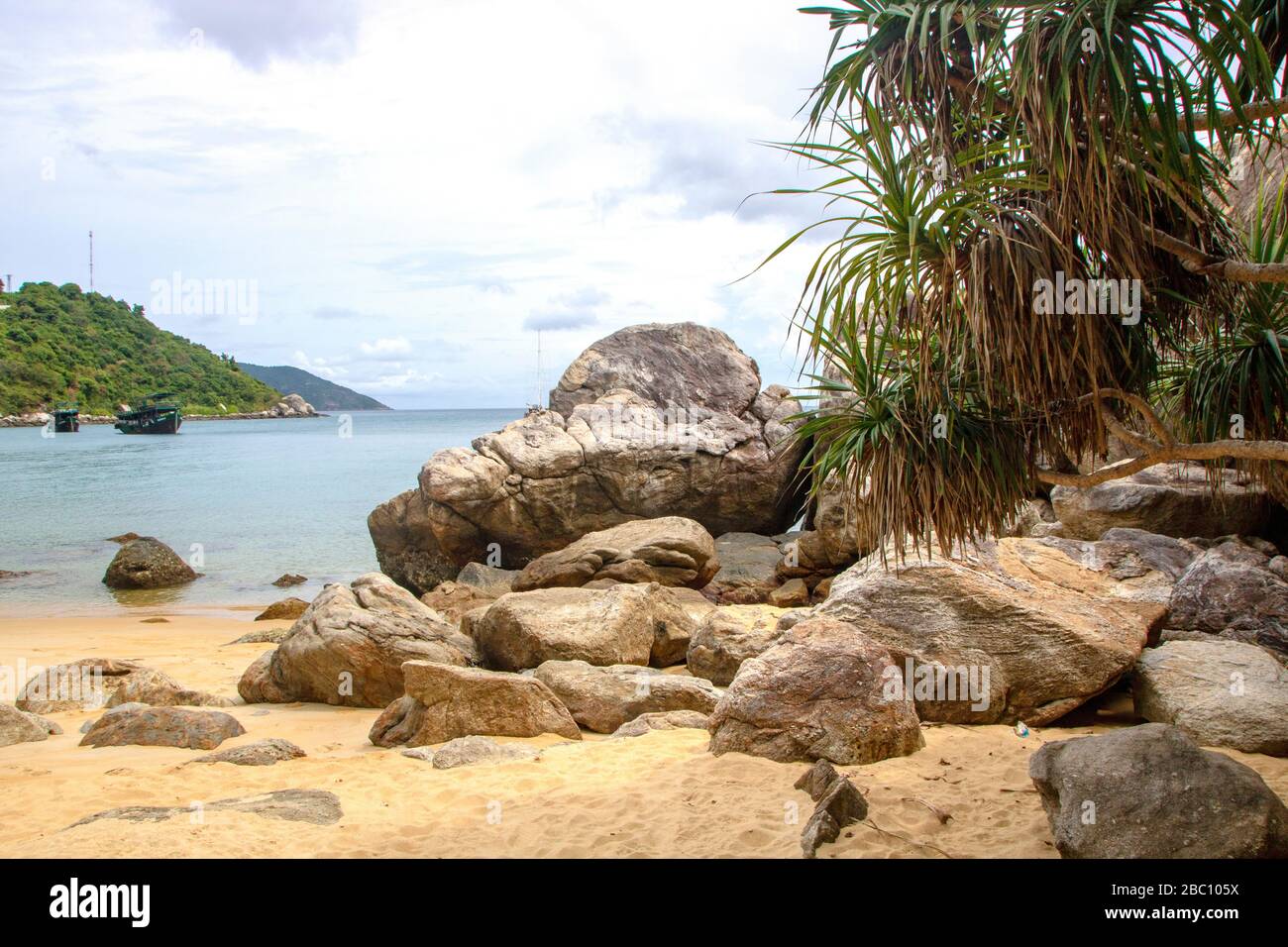 beach in the island of Cu Lao Cham, one of the Cham islands in Vietnam ...