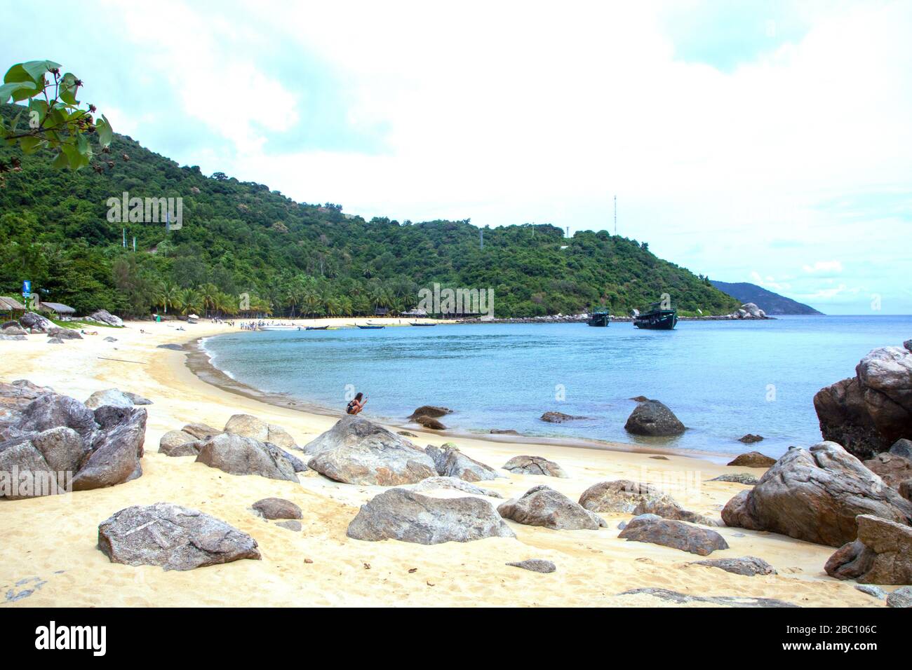 beach in the island of Cu Lao Cham, one of the Cham islands in Vietnam ...