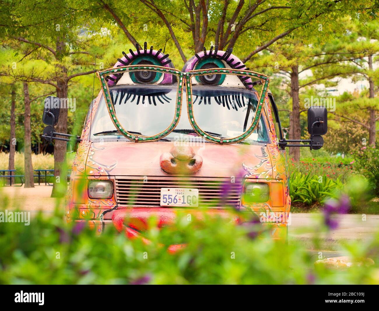 Houston Downtown, Texas, USA,17.10.2019; Annual Houston Art Car Parade ...