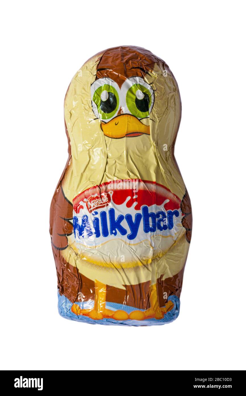 Nestlé mini Milky bar, Milkybar, duck chick isolated on white ...