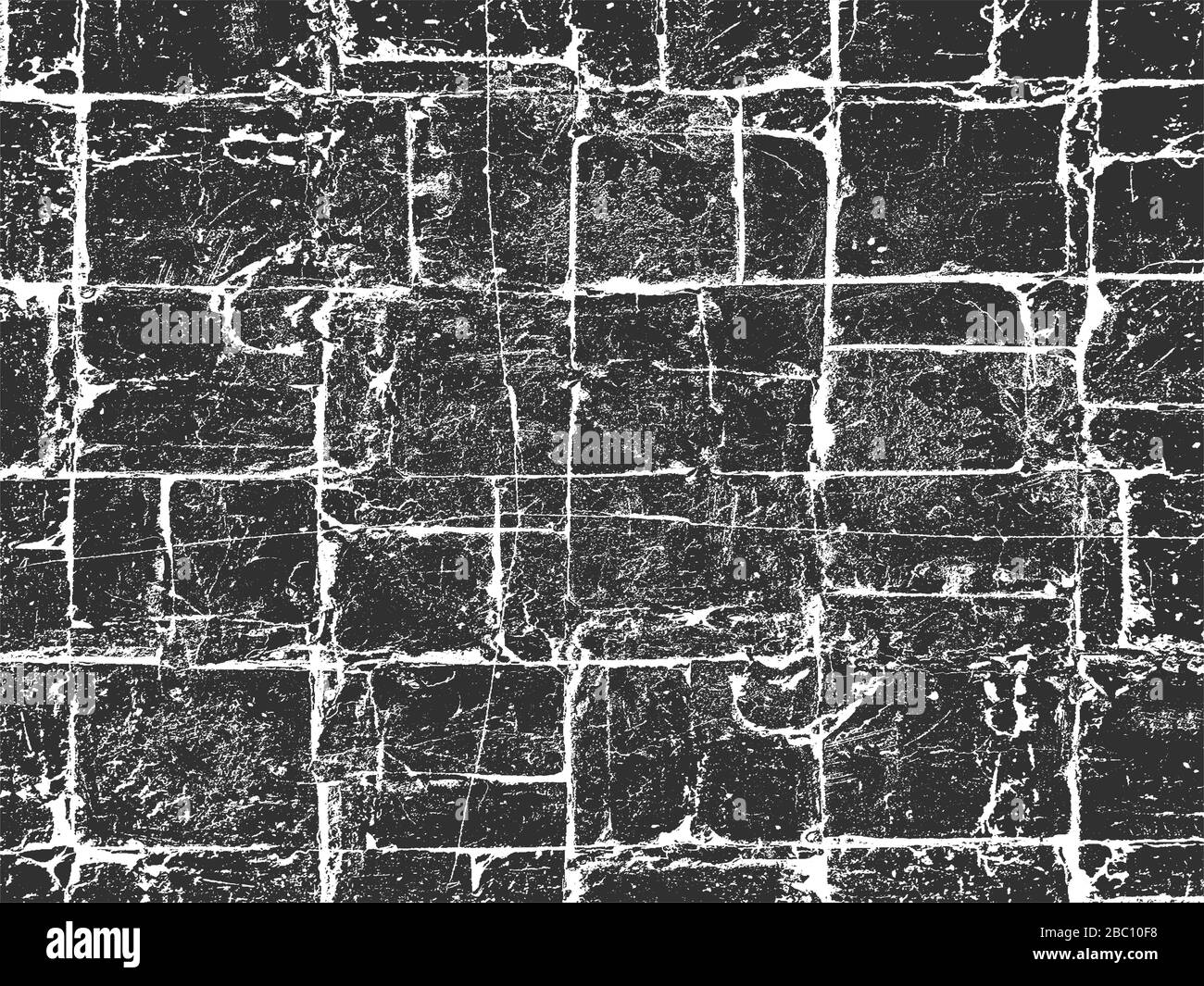 Distress grunge vector textures of fabric. Black and white background ...