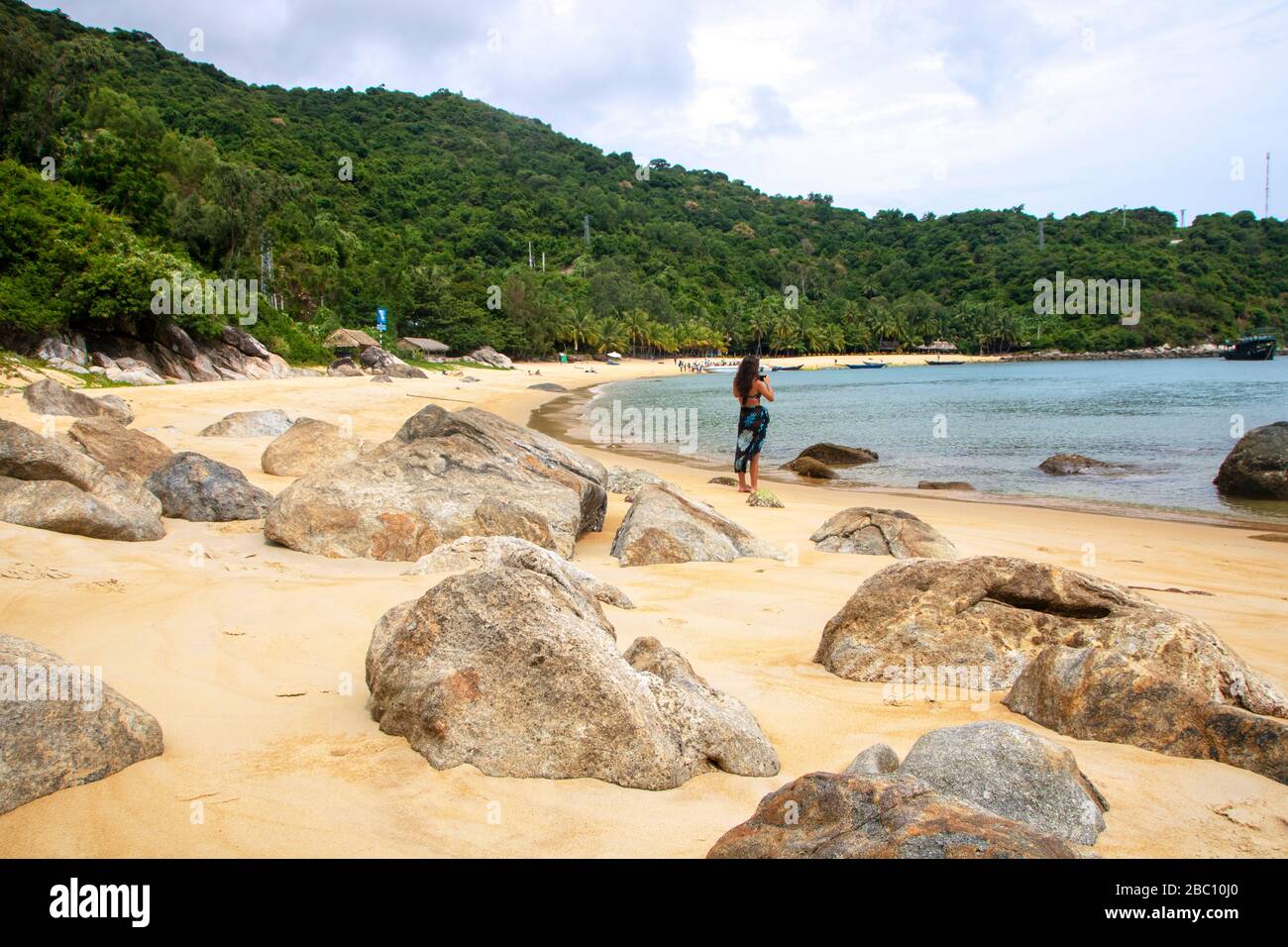 beach in the island of Cu Lao Cham, one of the Cham islands in Vietnam ...