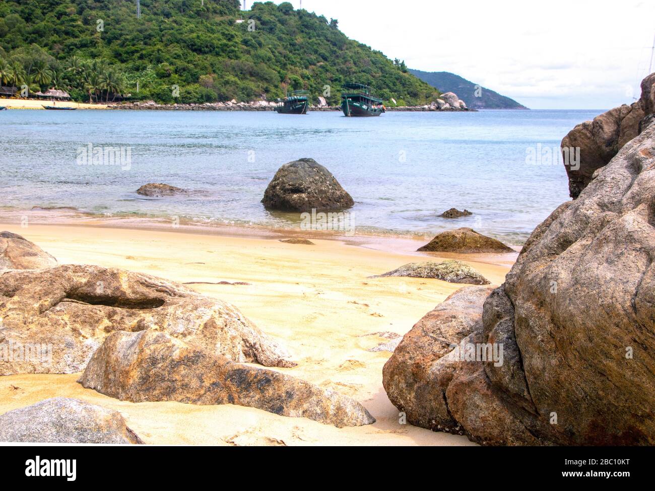 beach in the island of Cu Lao Cham, one of the Cham islands in Vietnam ...