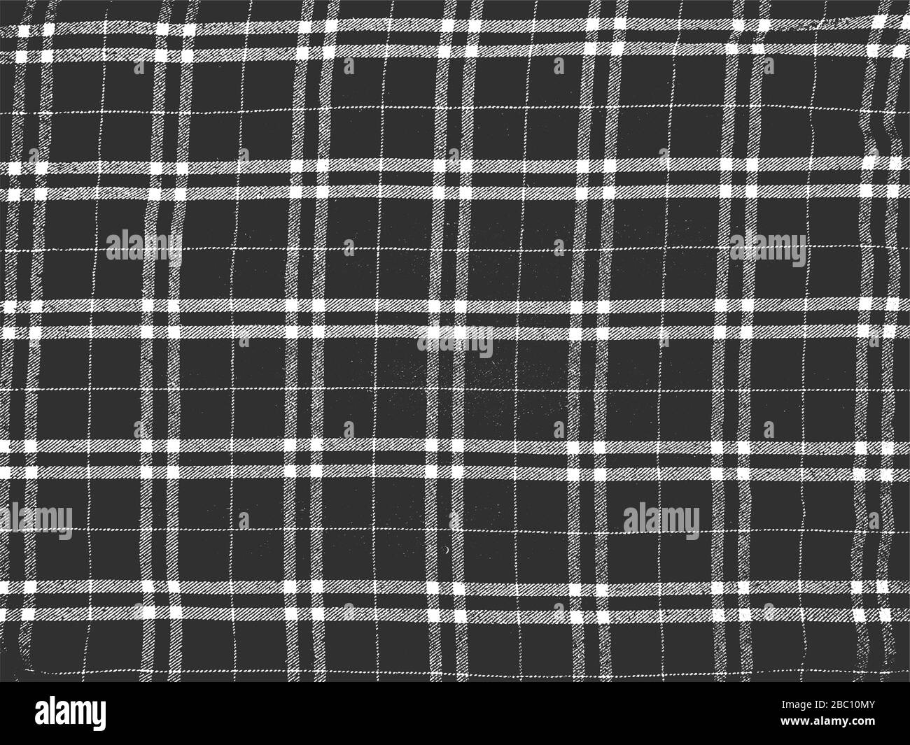 Distress grunge vector textures of fabric. Black and white background ...