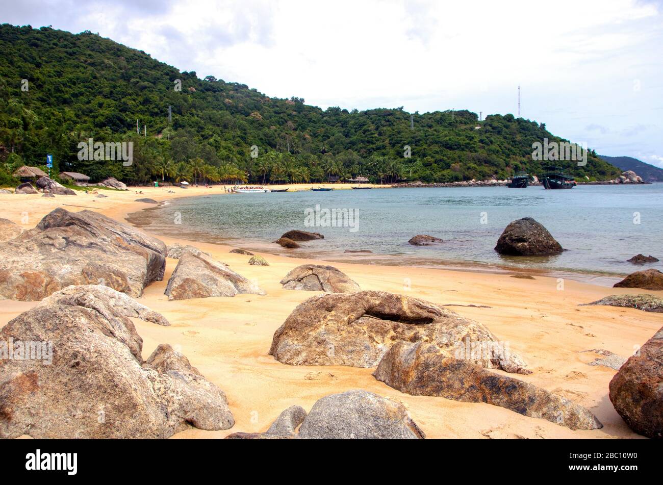 beach in the island of Cu Lao Cham, one of the Cham islands in Vietnam ...