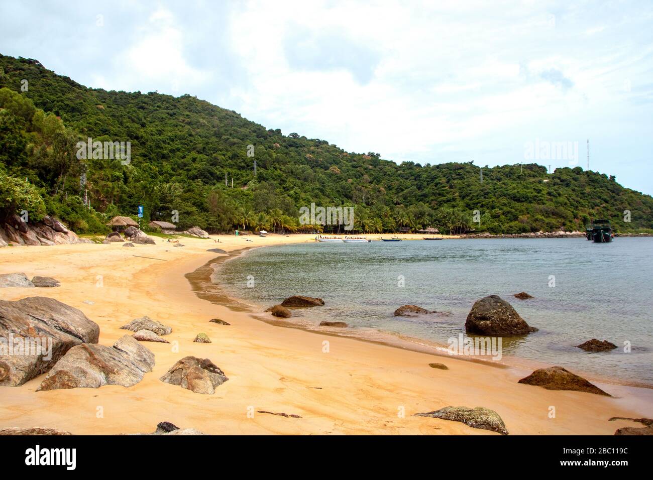 beach in the island of Cu Lao Cham, one of the Cham islands in Vietnam ...