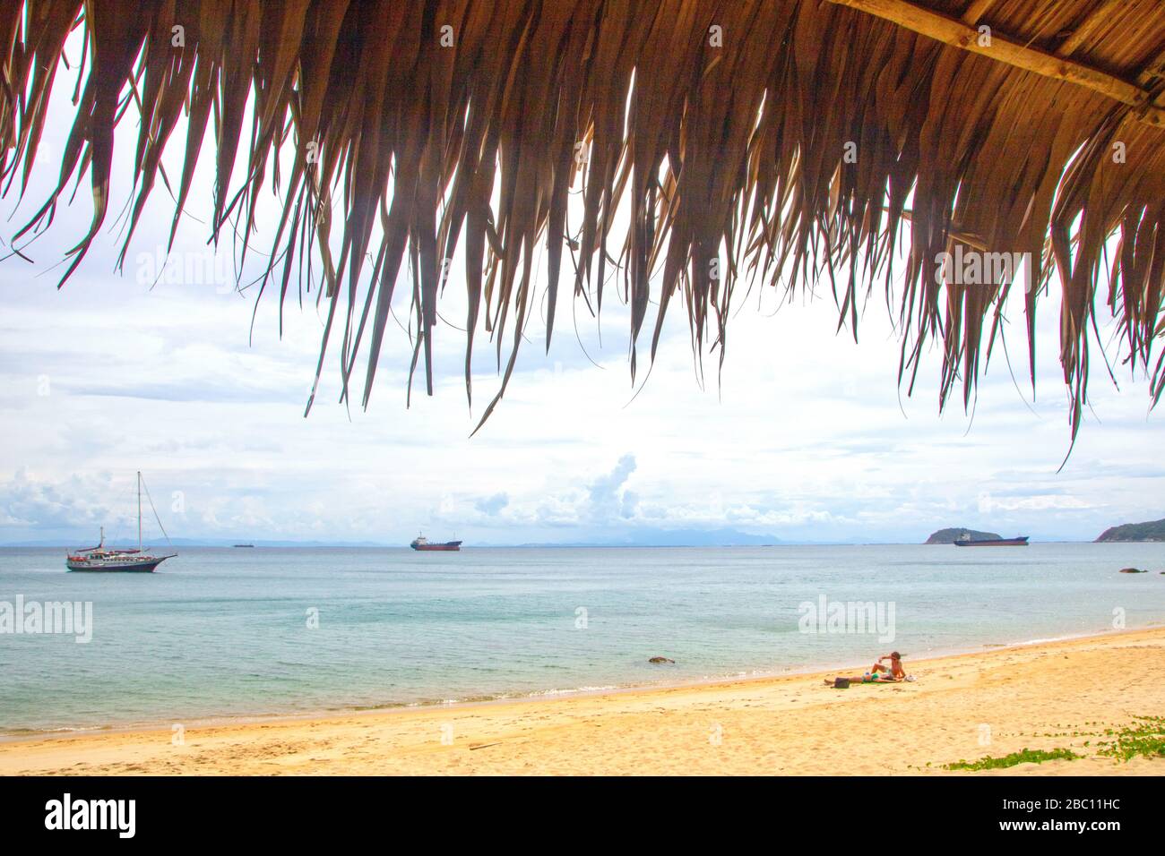 beach in the island of Cu Lao Cham, one of the Cham islands in Vietnam ...