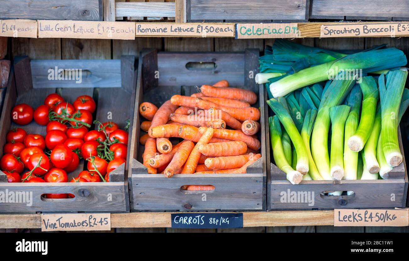 Fresh produce from green grocers, shopping local, coronavirus 2020 ...