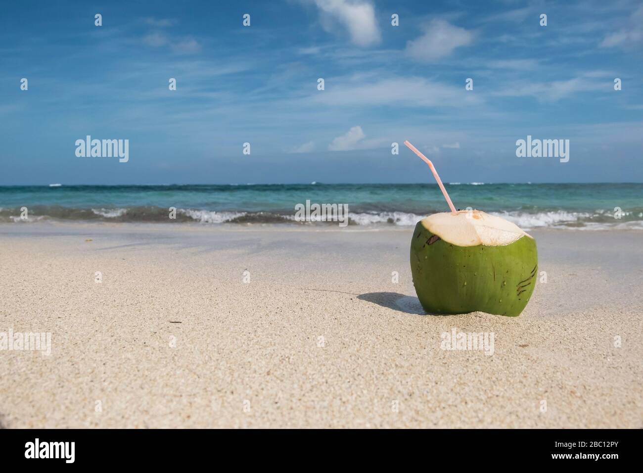 Coconut on the beach, Cuba Stock Photo - Alamy