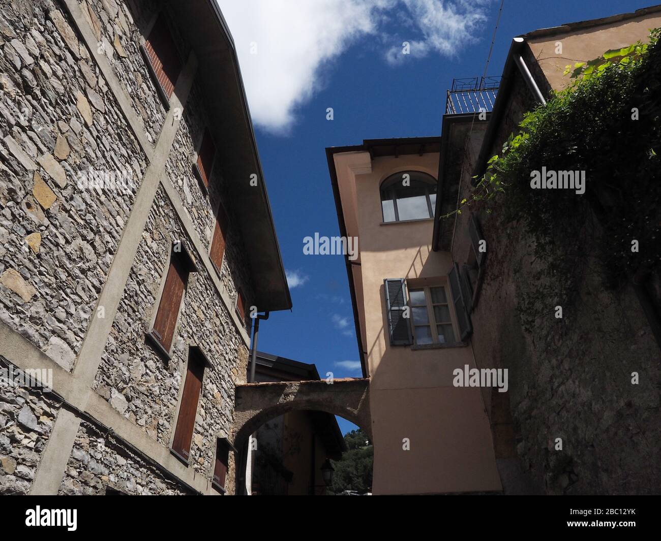 Historical center, Perledo village, Como Lake east coast, Lombardy ...