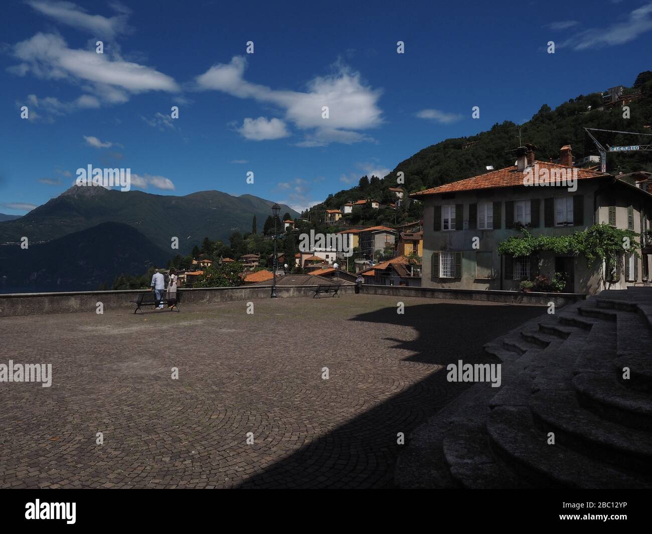 Historical center, Perledo village, Como Lake east coast, Lombardy ...