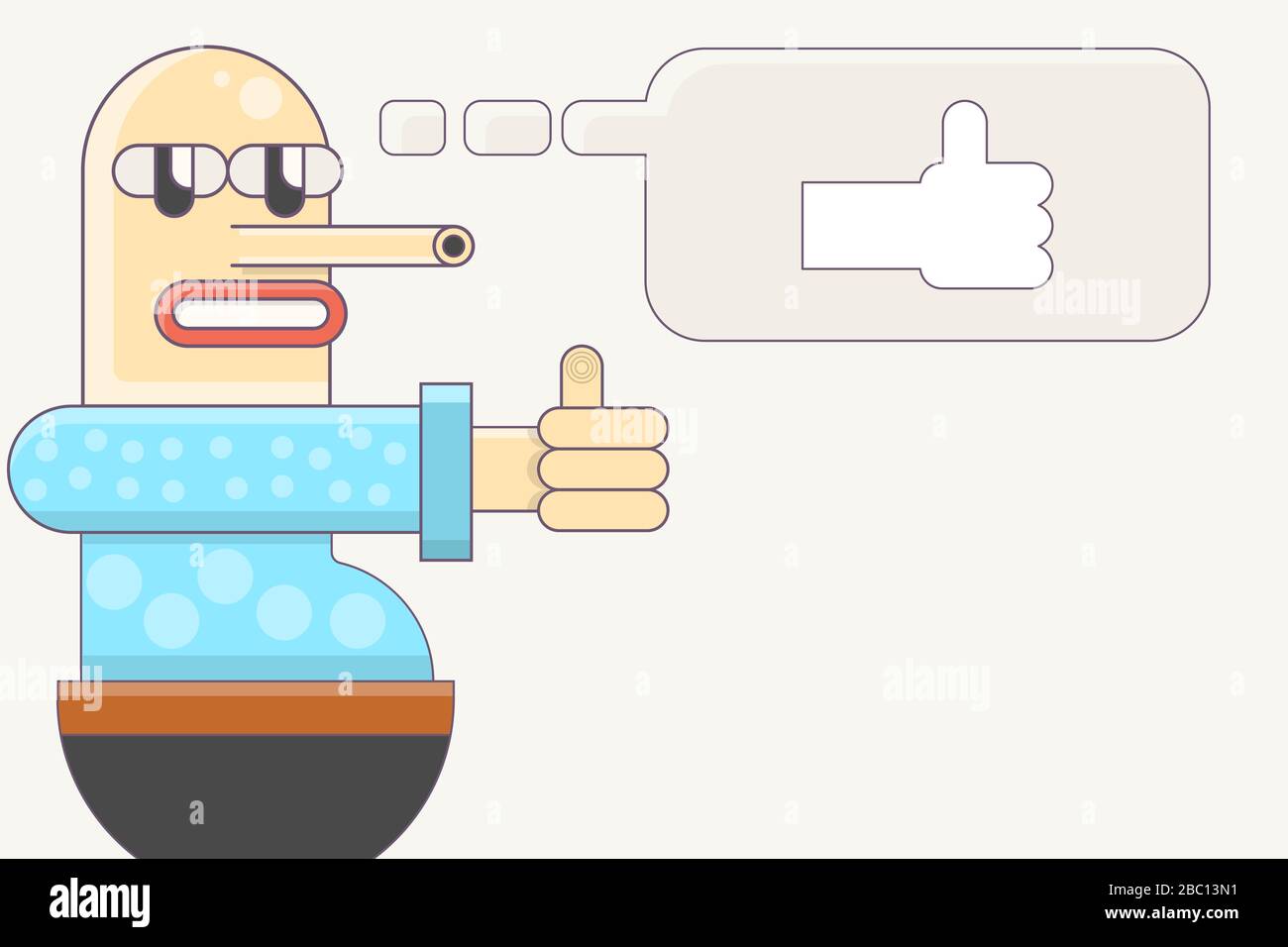 Fat man in blue shirt Stock Vector Images - Alamy