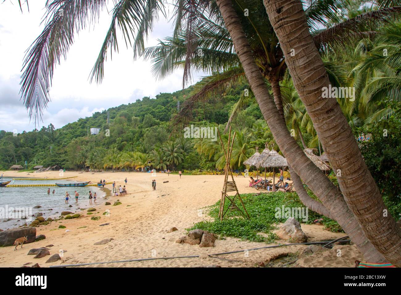 beach in the island of Cu Lao Cham, one of the Cham islands in Vietnam ...