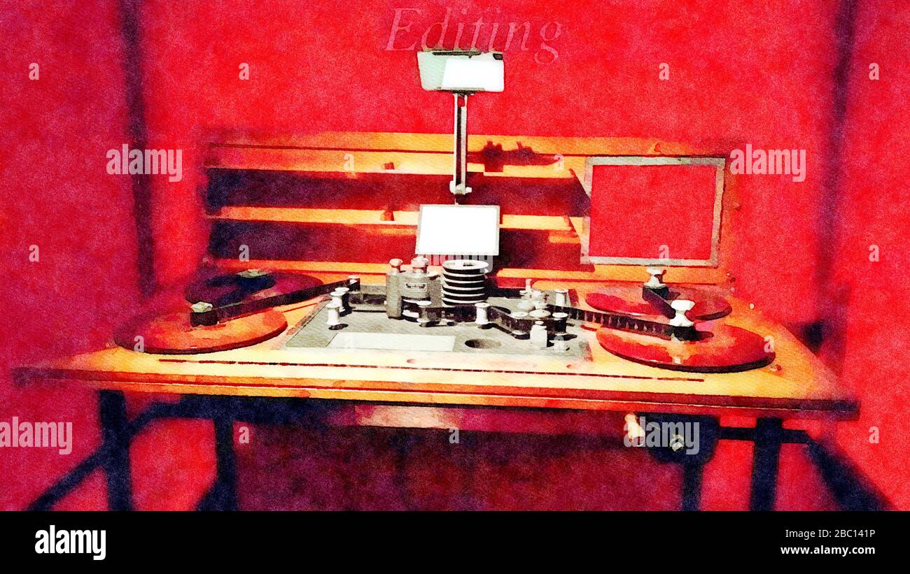 Museum of cinema, machine for editing films dating back to the early ...