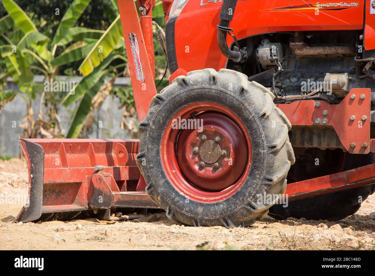 Chiangmai, Thailand - March 4 2020: Otani Farm Wheel of Small Kubota ...