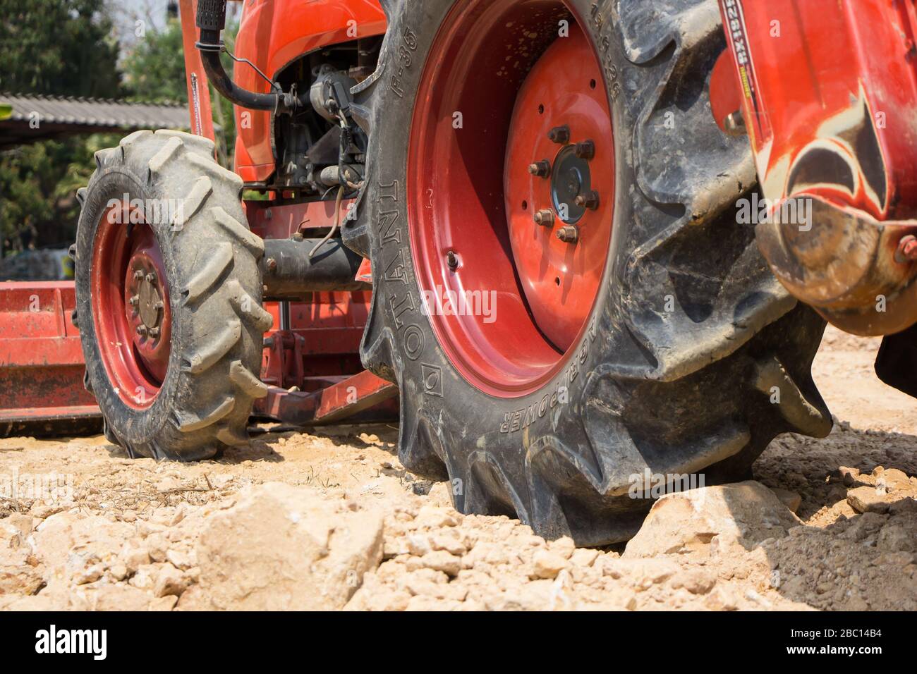 Chiangmai, Thailand - March 4 2020: Otani Farm Wheel of Small Kubota ...