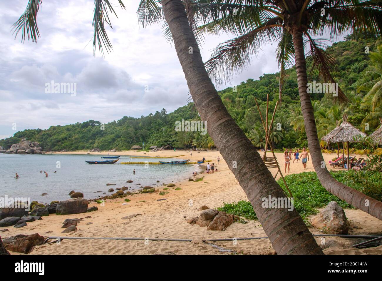 beach in the island of Cu Lao Cham, one of the Cham islands in Vietnam ...