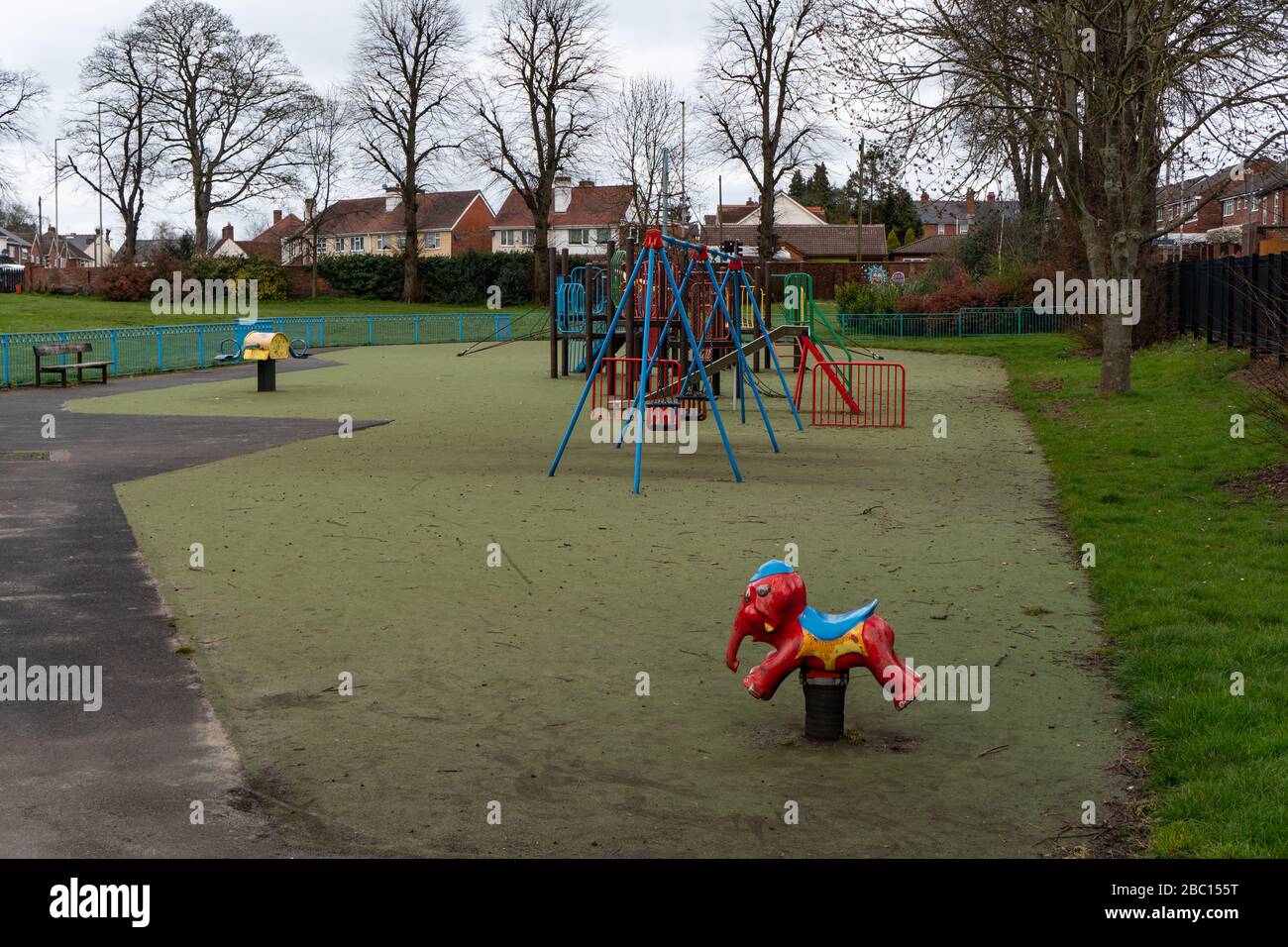Empty childrens playground hi-res stock photography and images - Alamy