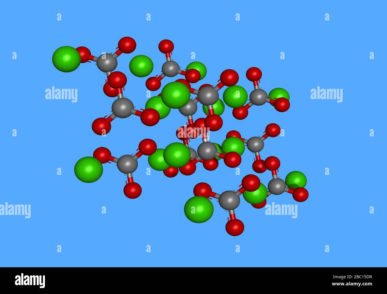 Kalzit molecular model with atoms Stock Photo - Alamy
