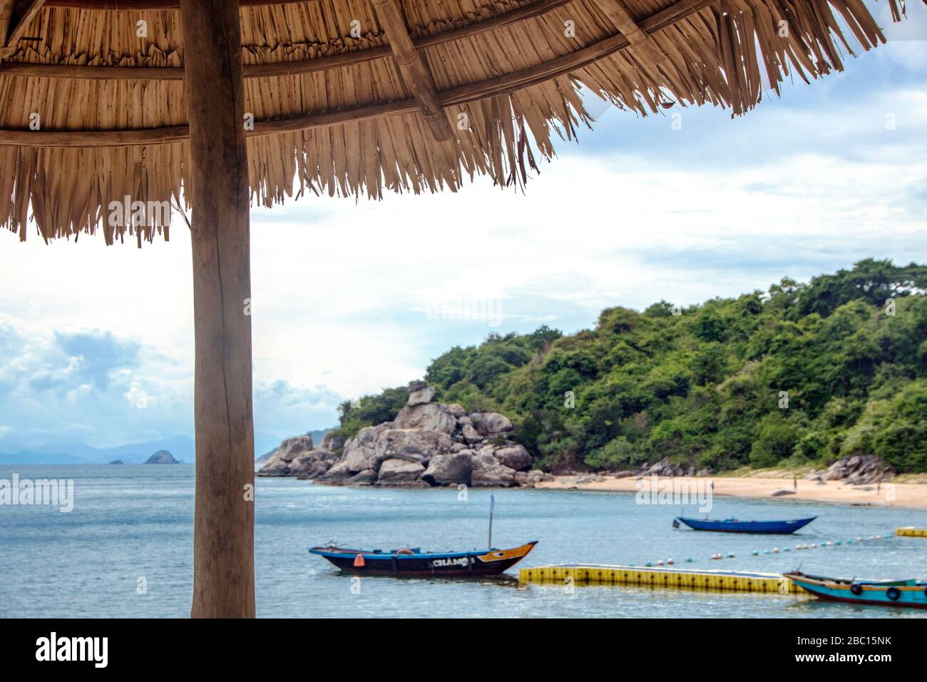 beach in the island of Cu Lao Cham, one of the Cham islands in Vietnam ...
