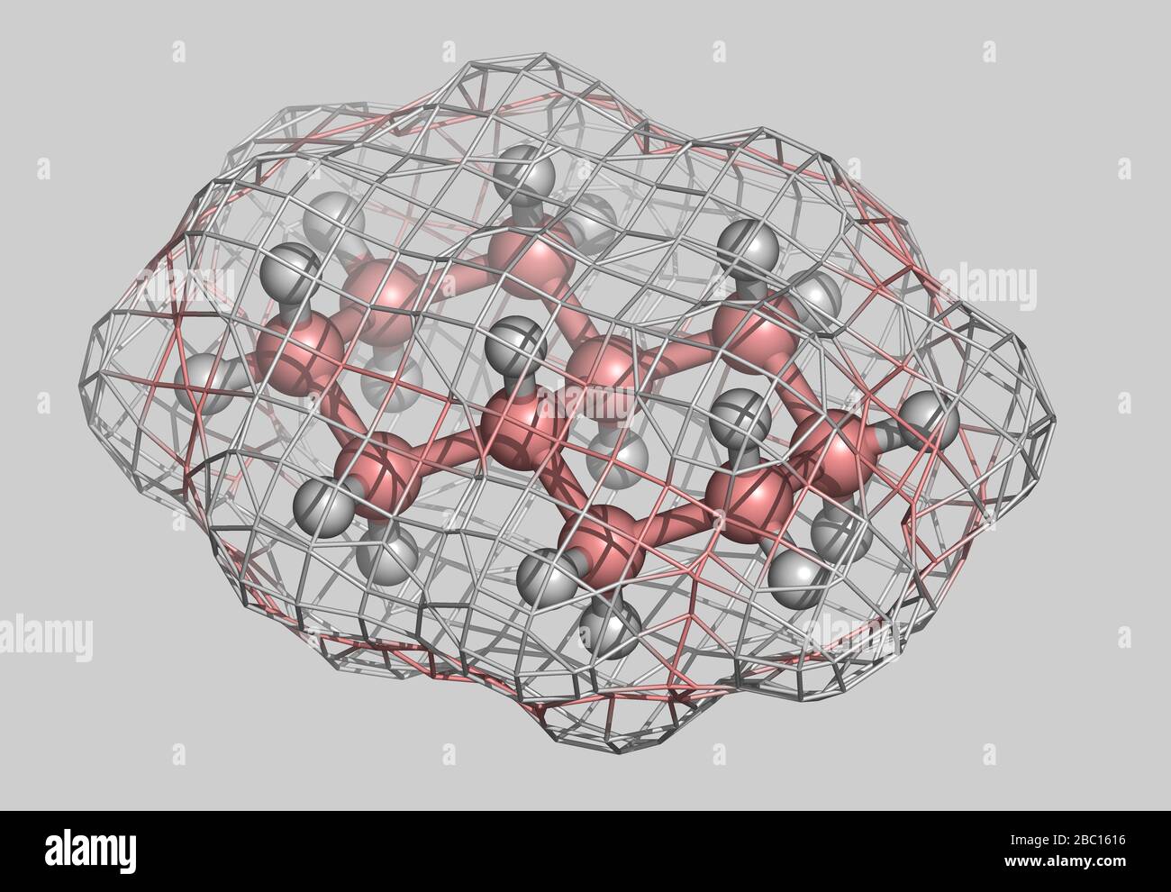 Decalin molecular model with atoms Stock Photo - Alamy