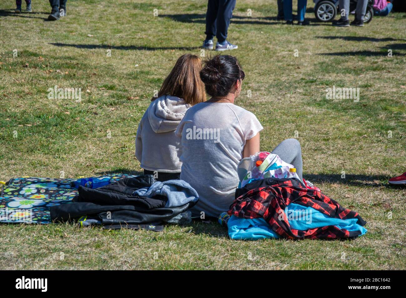 People relaxing in the park, outdoors, human outside, natural ...