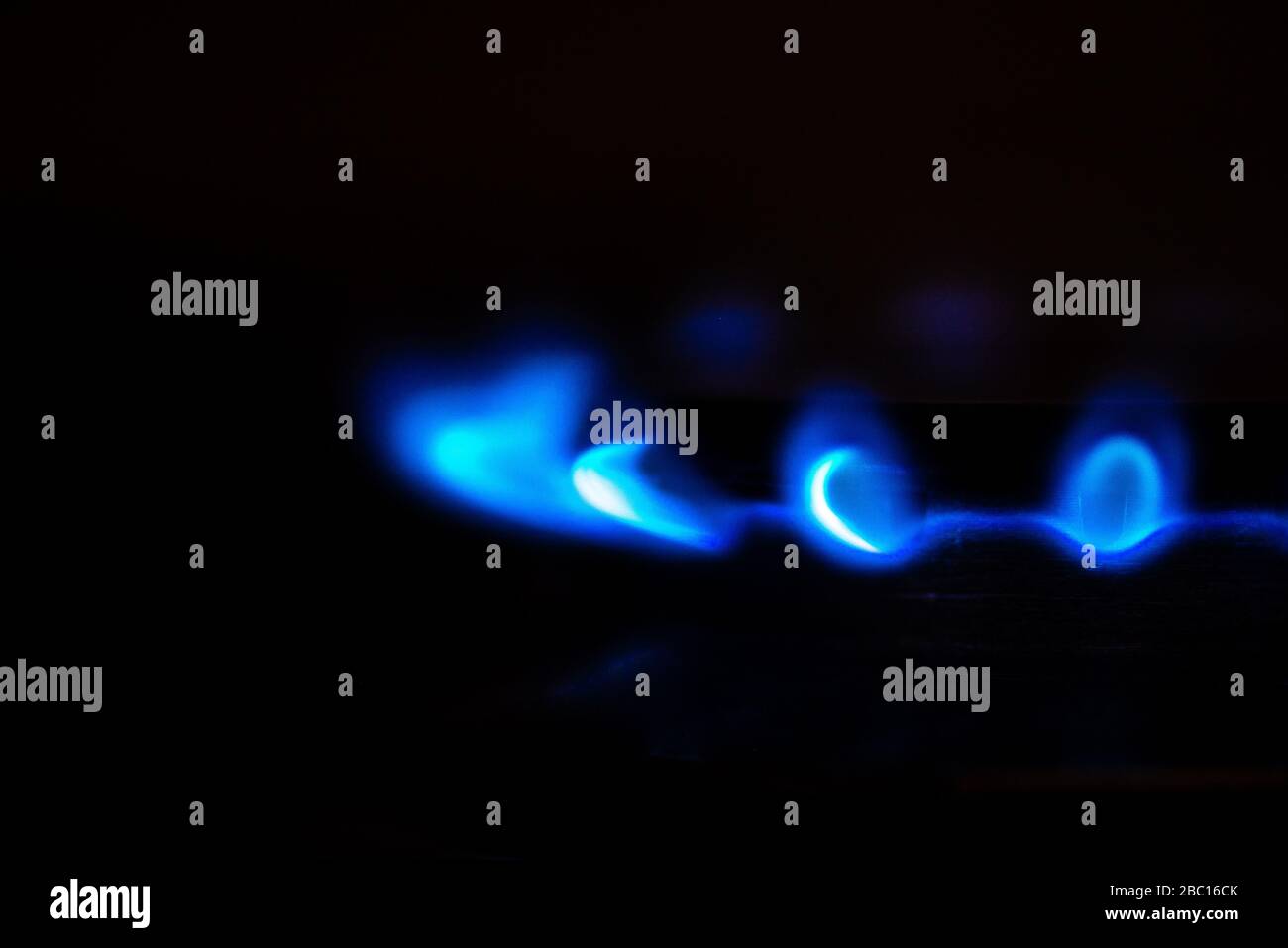 fire of a stove gas, abstract macro Stock Photo - Alamy