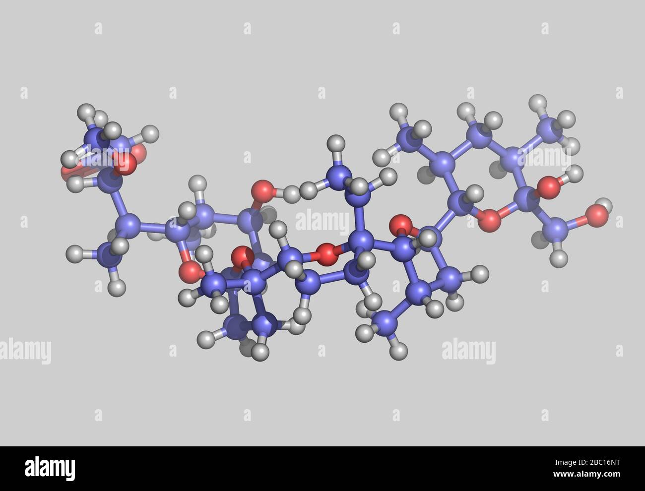 Monensin molecular model with atoms Stock Photo - Alamy
