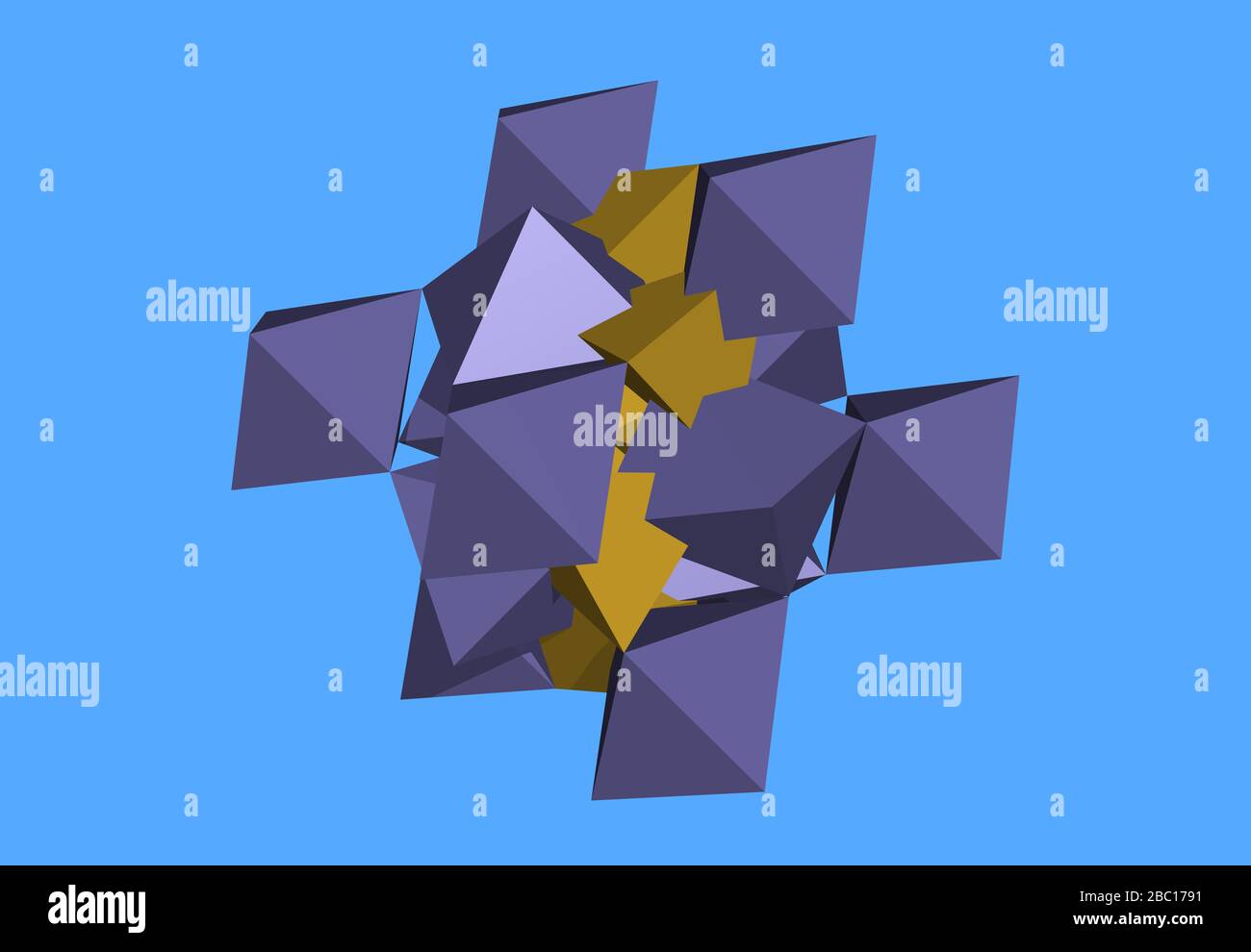 Pyrit molecular model with atoms Stock Photo - Alamy