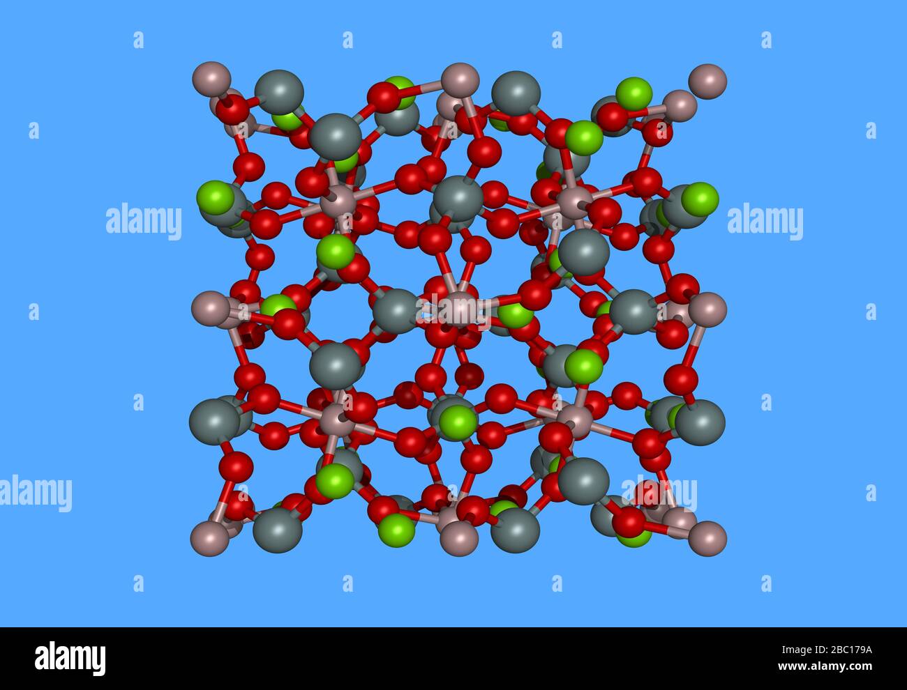 Pyrop molecular model with atoms Stock Photo - Alamy