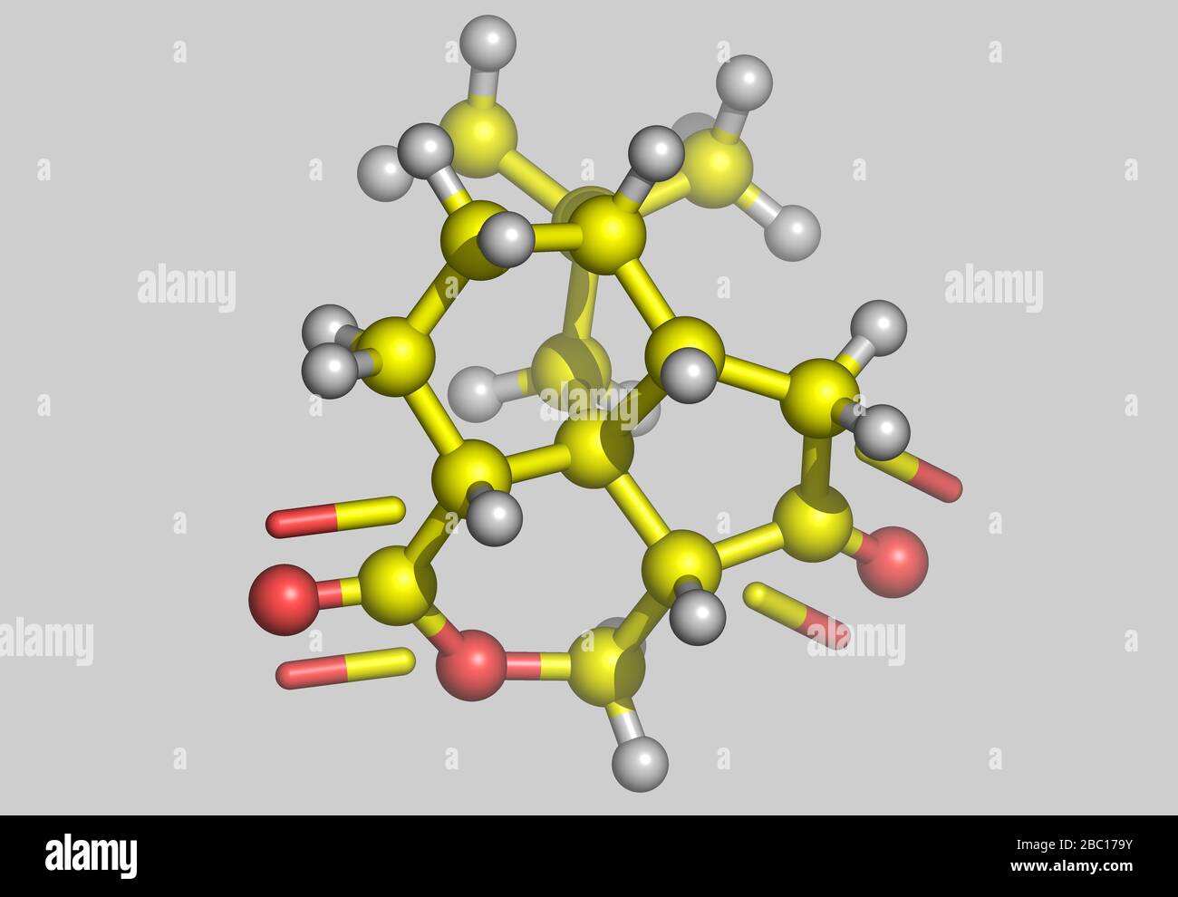 Quadron molecular model with atoms Stock Photo - Alamy
