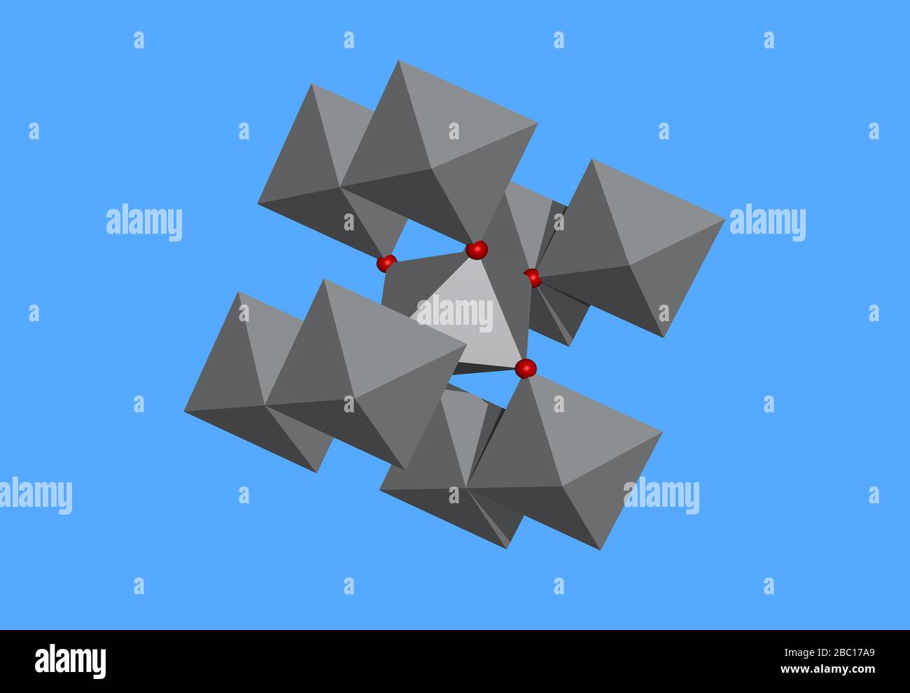 Rutil molecular model with atoms Stock Photo - Alamy