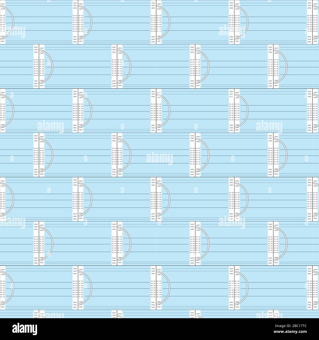 Face mask seamless pattern illustration Stock Photo - Alamy