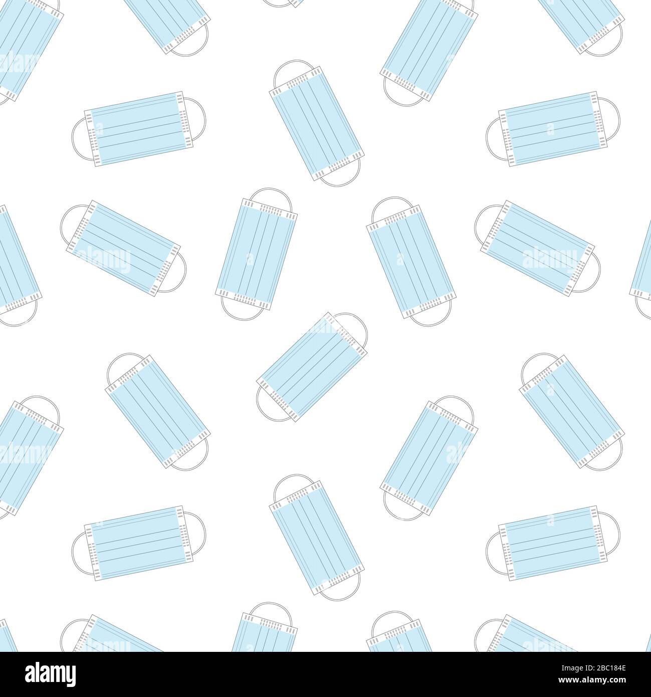 Face mask seamless pattern illustration Stock Photo - Alamy