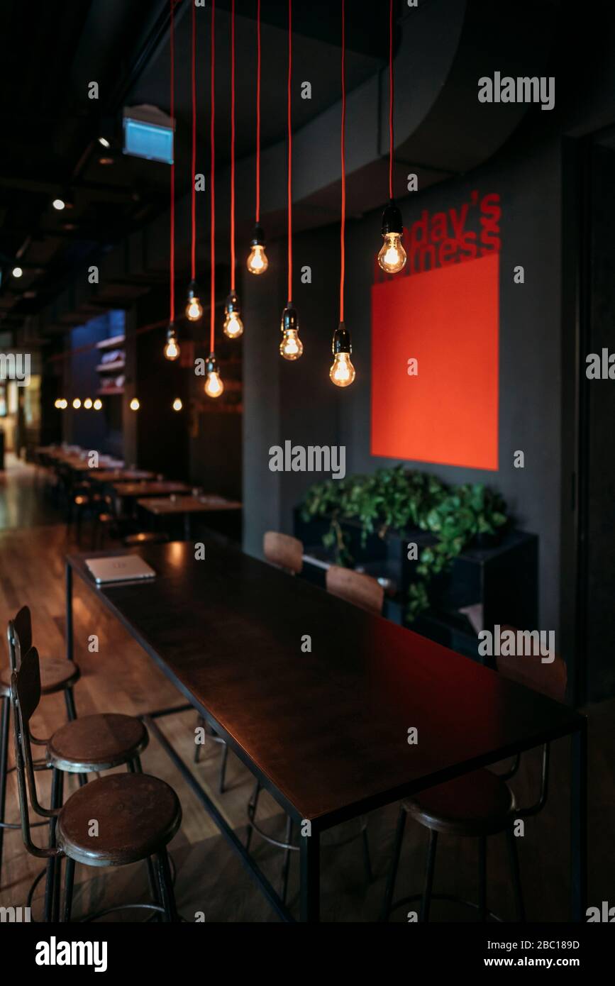 Interior of a cafe Stock Photo - Alamy