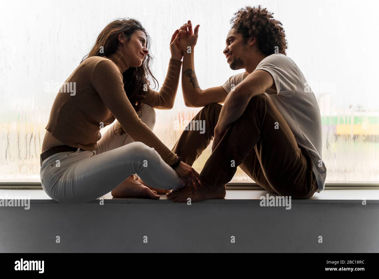 Fingers in front face hi-res stock photography and images - Alamy