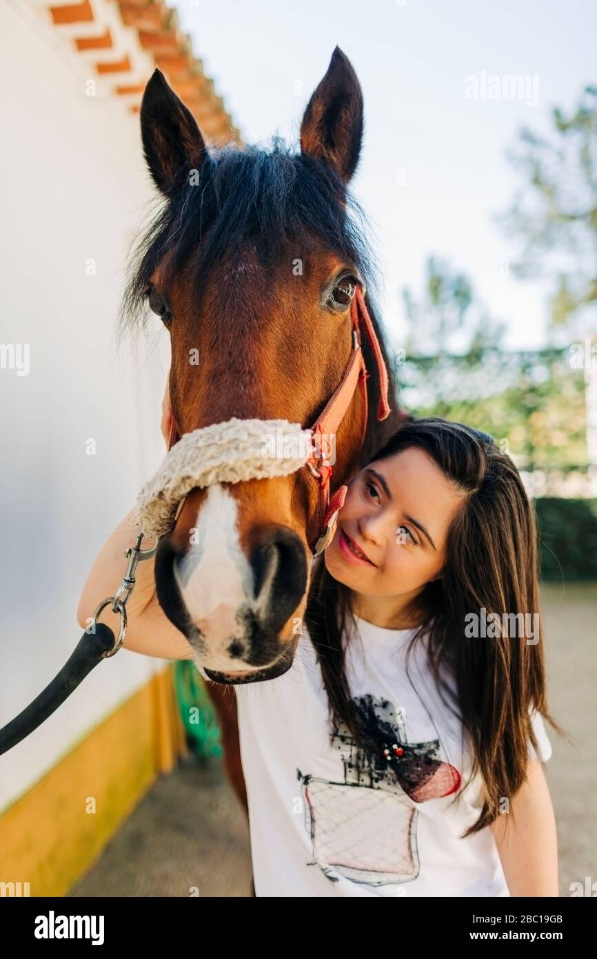 Horse people hugging hi-res stock photography and images - Alamy