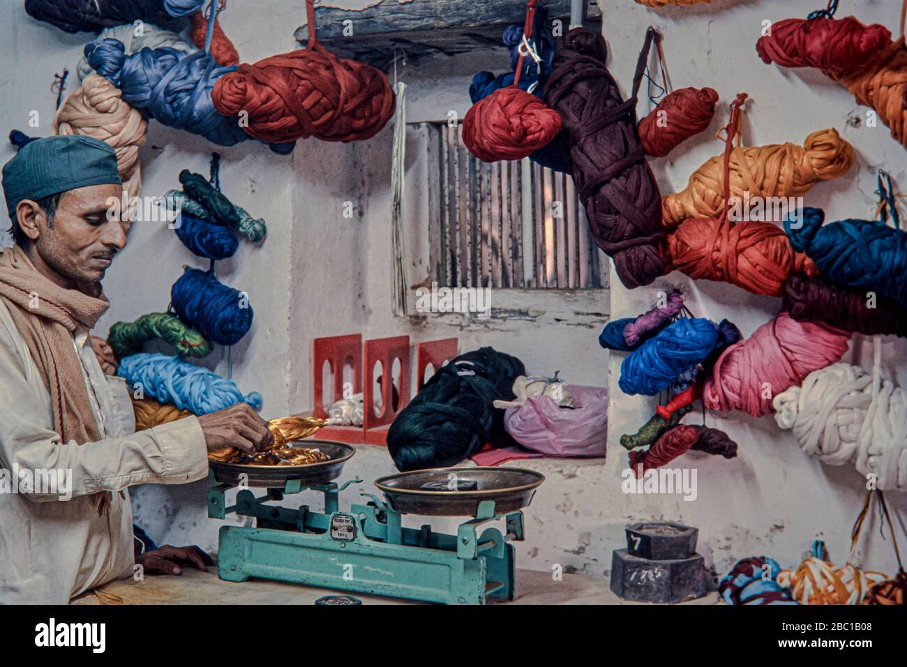 26 Mar 2020 store room of yarn handloom weavers Madhya Pradesh India ...